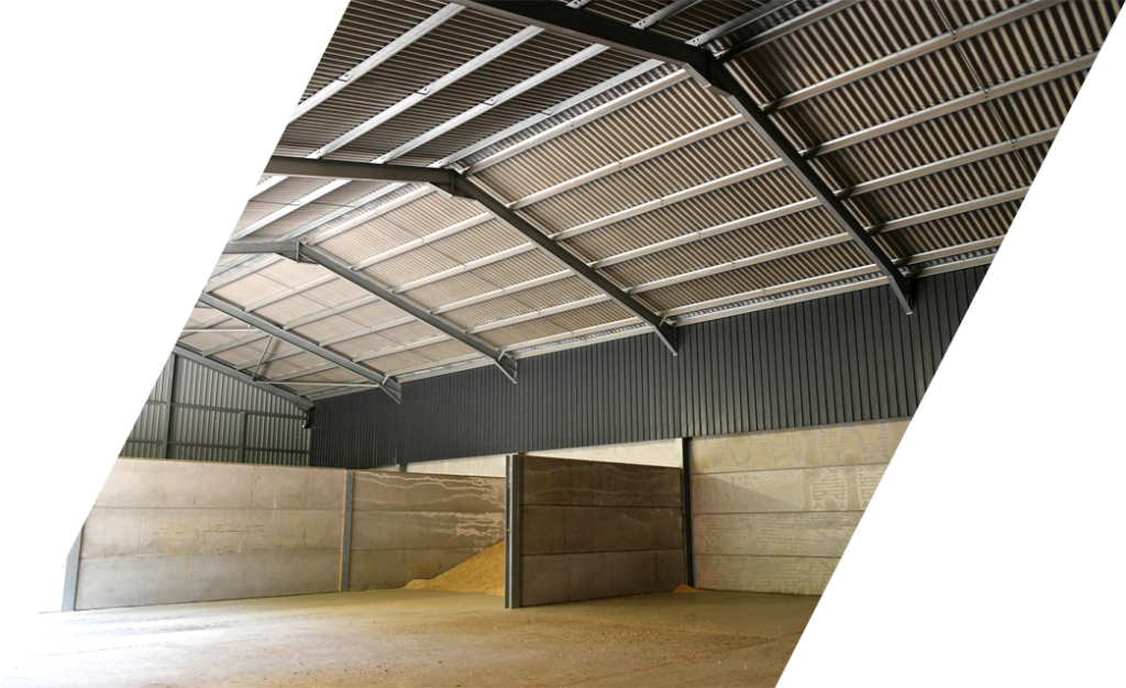 Design and manufacture of agricultural steel frame grain stores